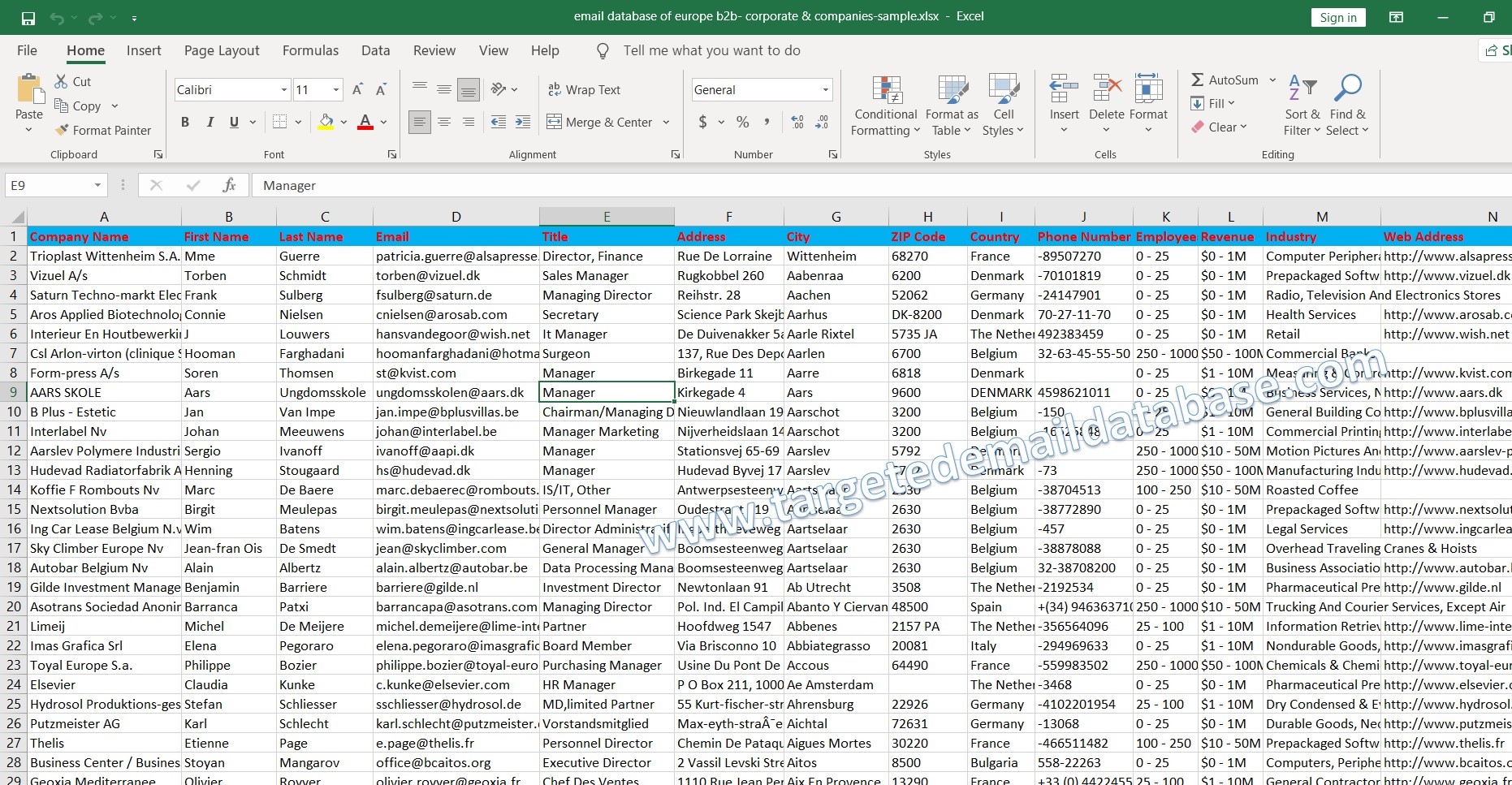 Email database of Europe b2b -companies, corporates, business owners ...