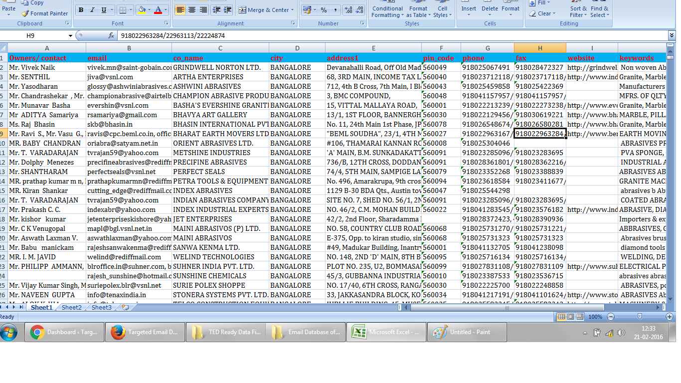 Email database of small business owners - Targeted Email Database