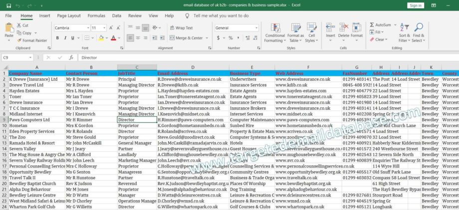 Email database of UK business owners, companies, industries & corporate ...