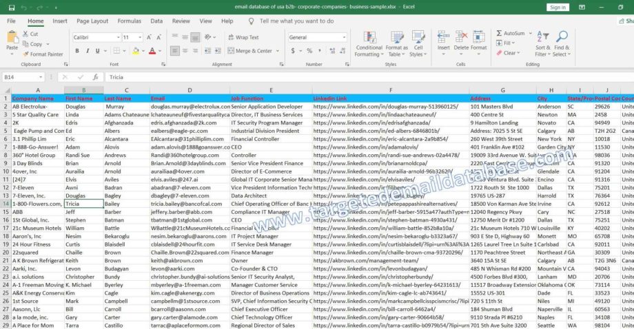 Email database of USA business owners, companies, industries ...