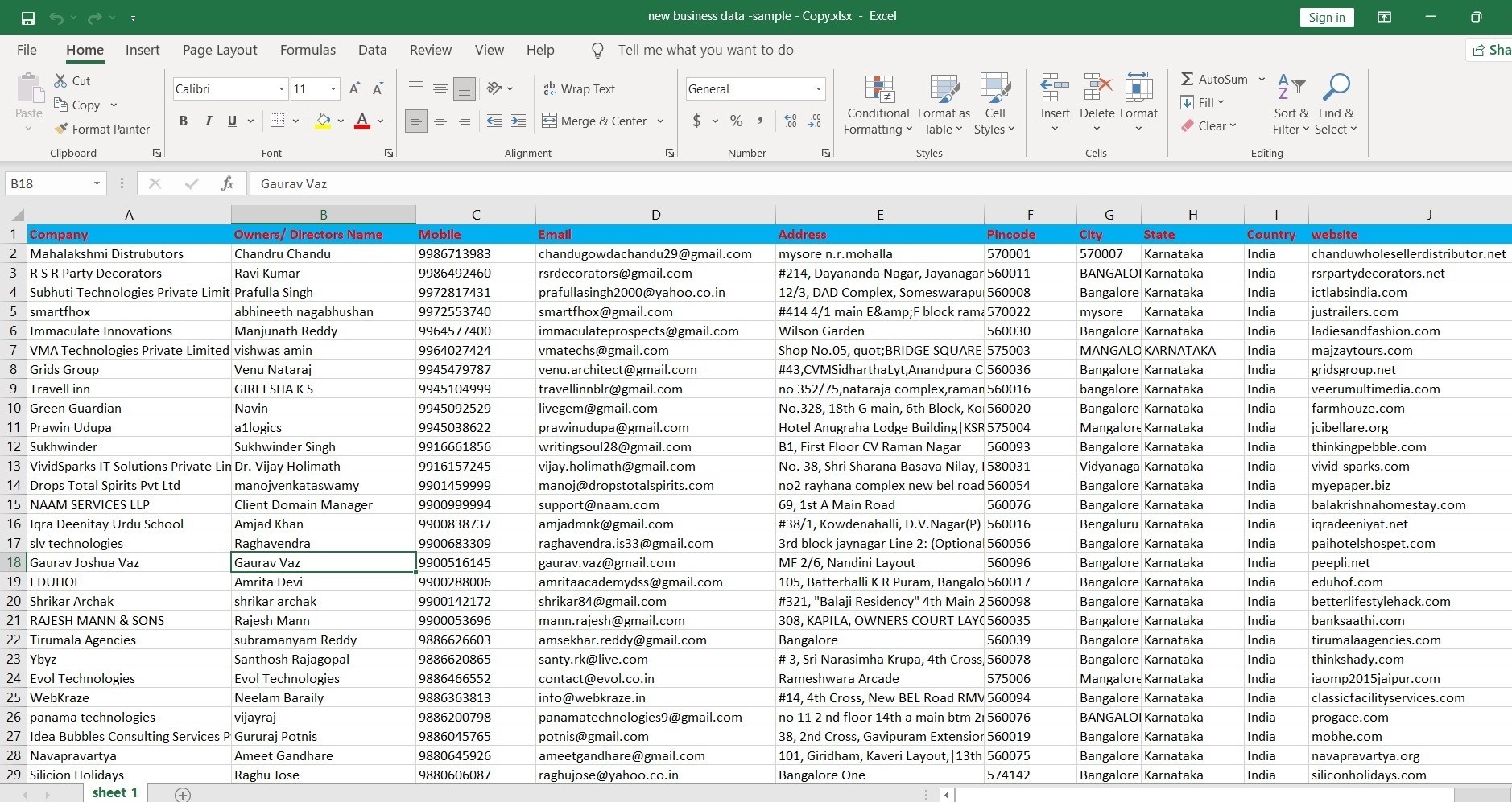 new b2b database of business & company owners with mobile no & email ...